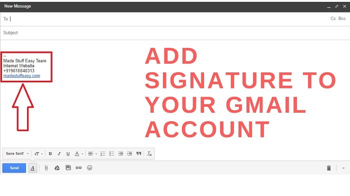 How to create Gmail Signature